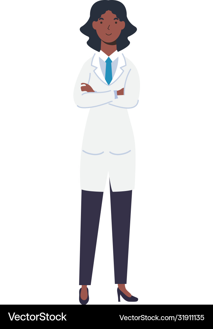 Female doctor with uniform design Royalty Free Vector Image