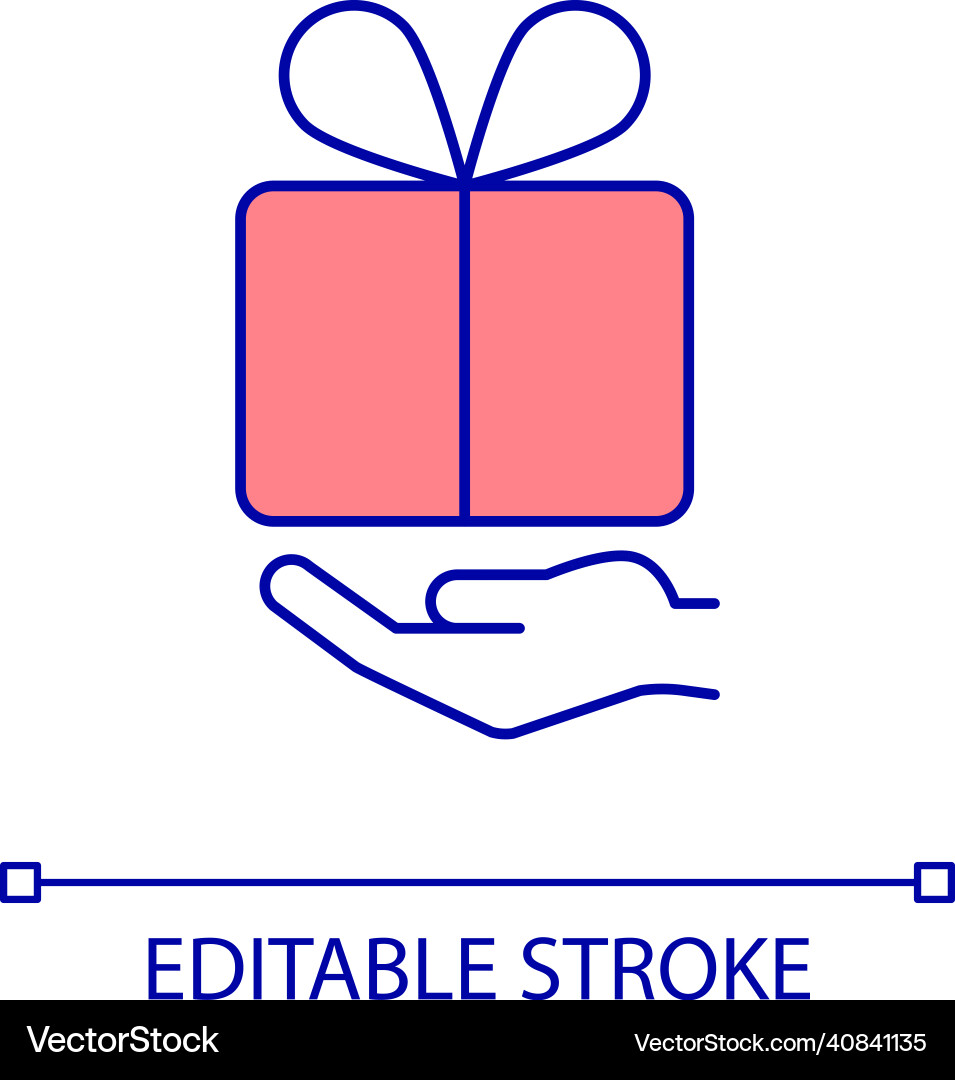 Give present rgb color icon Royalty Free Vector Image