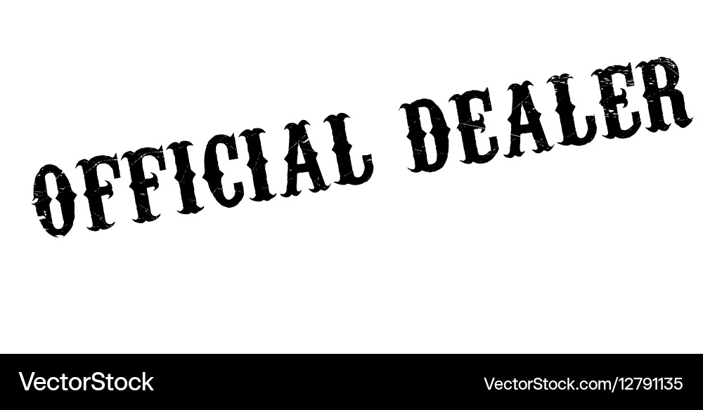 Official dealer rubber stamp Royalty Free Vector Image