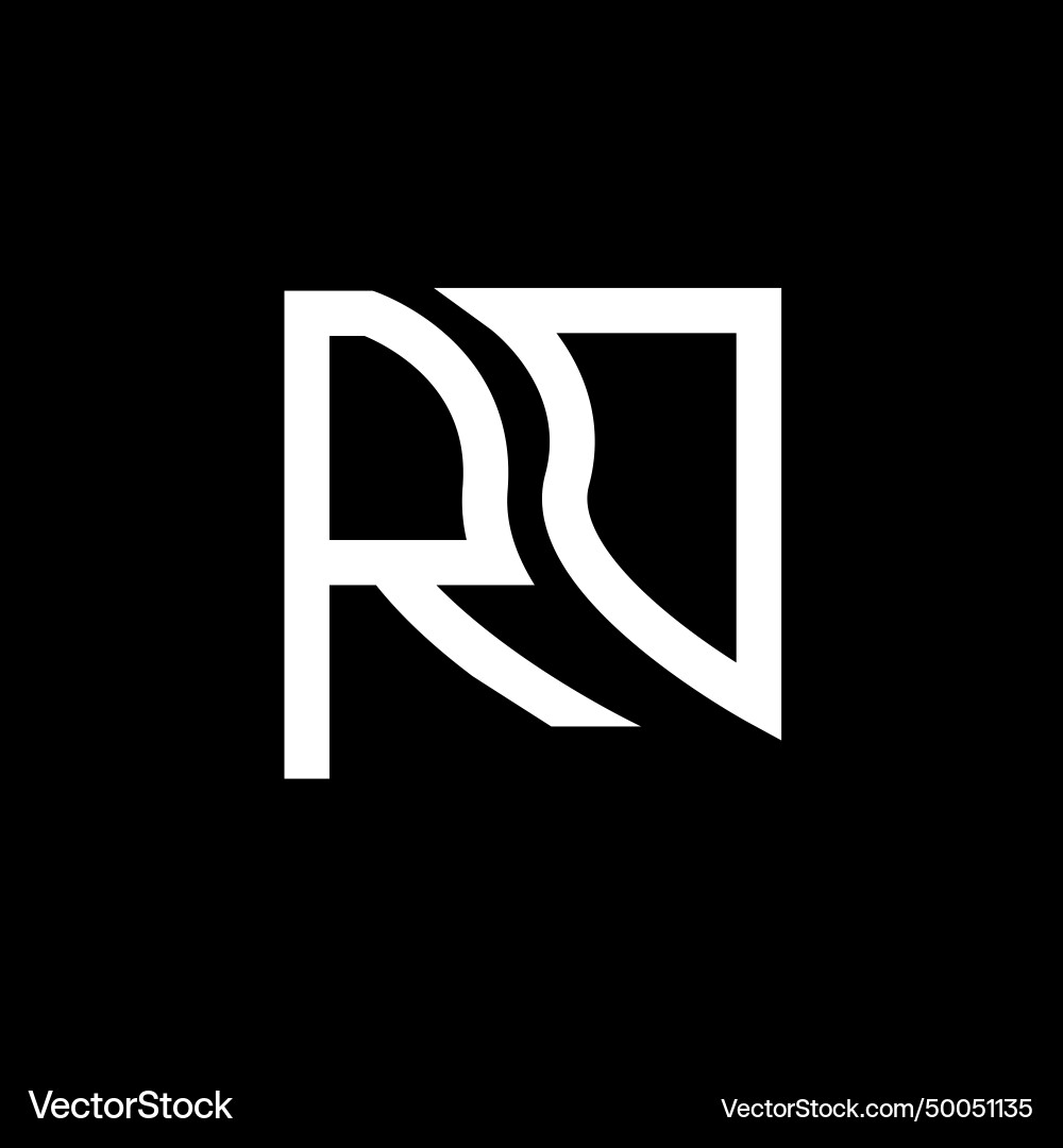 Ro letter logo design ro simple and modern logo Vector Image