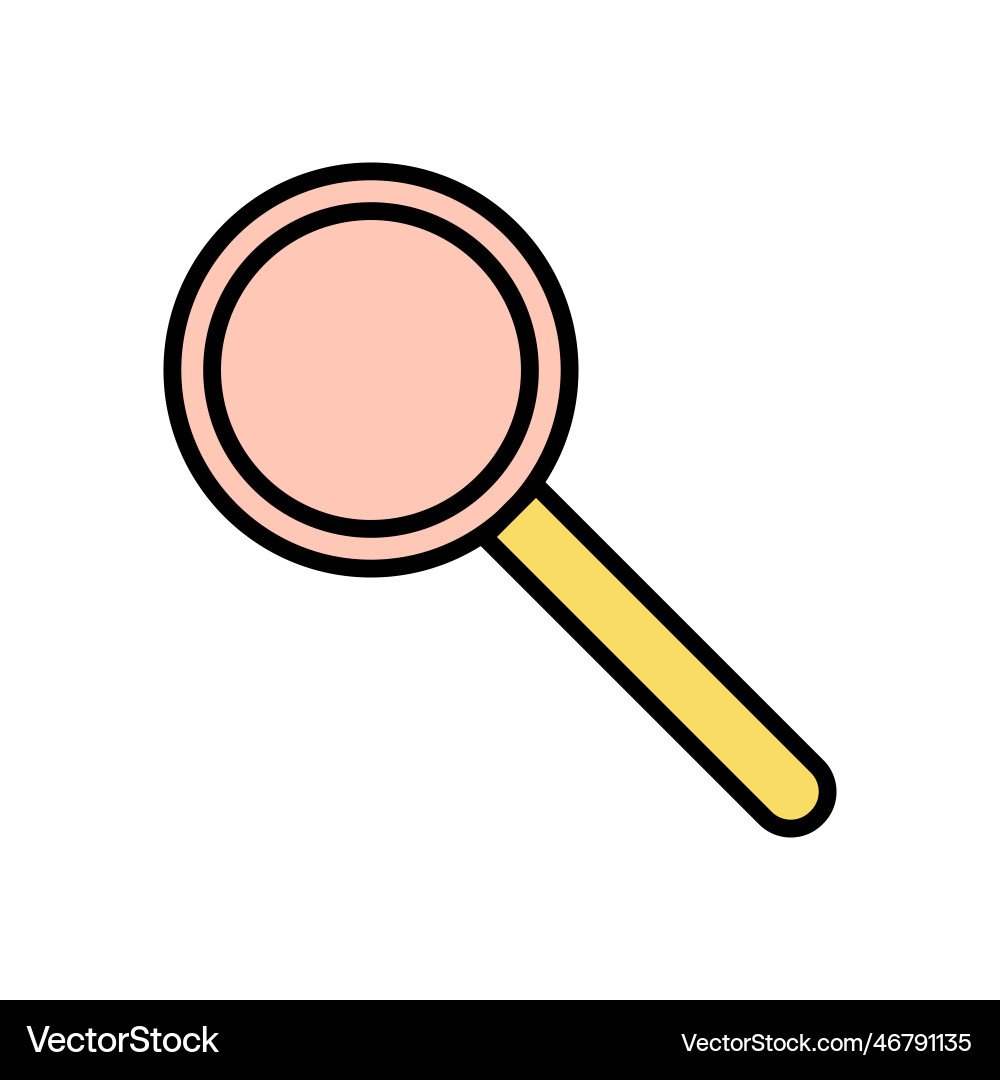 Search icon lineal color icon Royalty Free Vector Image
