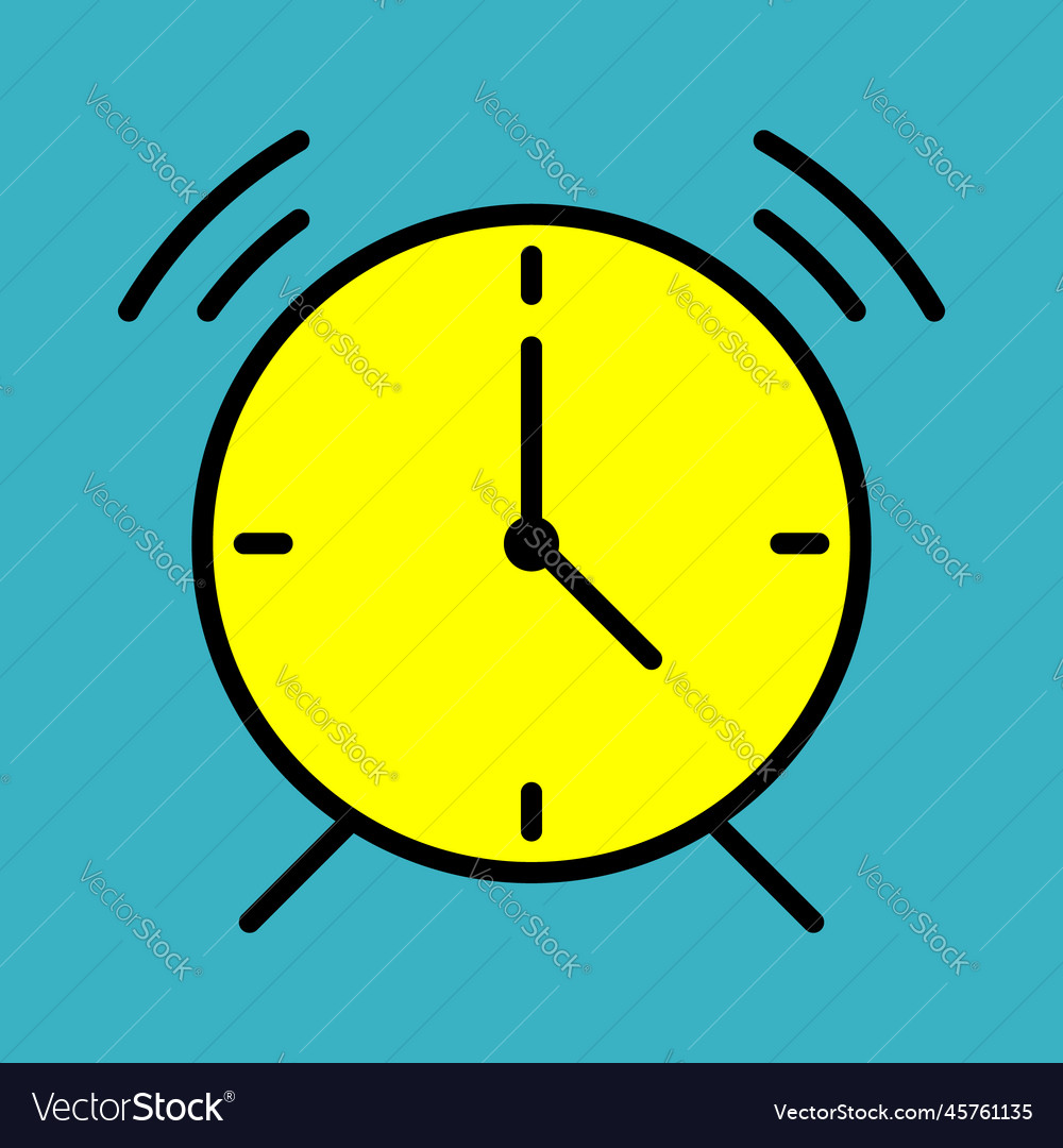 Table Clocks Alarm Table Clock Table Clock Icon Vector Image