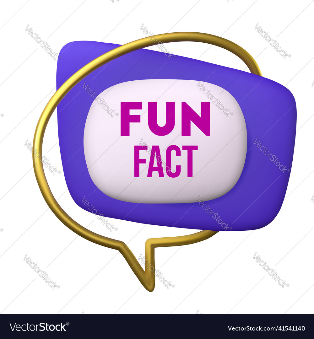 3d badge fun fact Royalty Free Vector Image - VectorStock