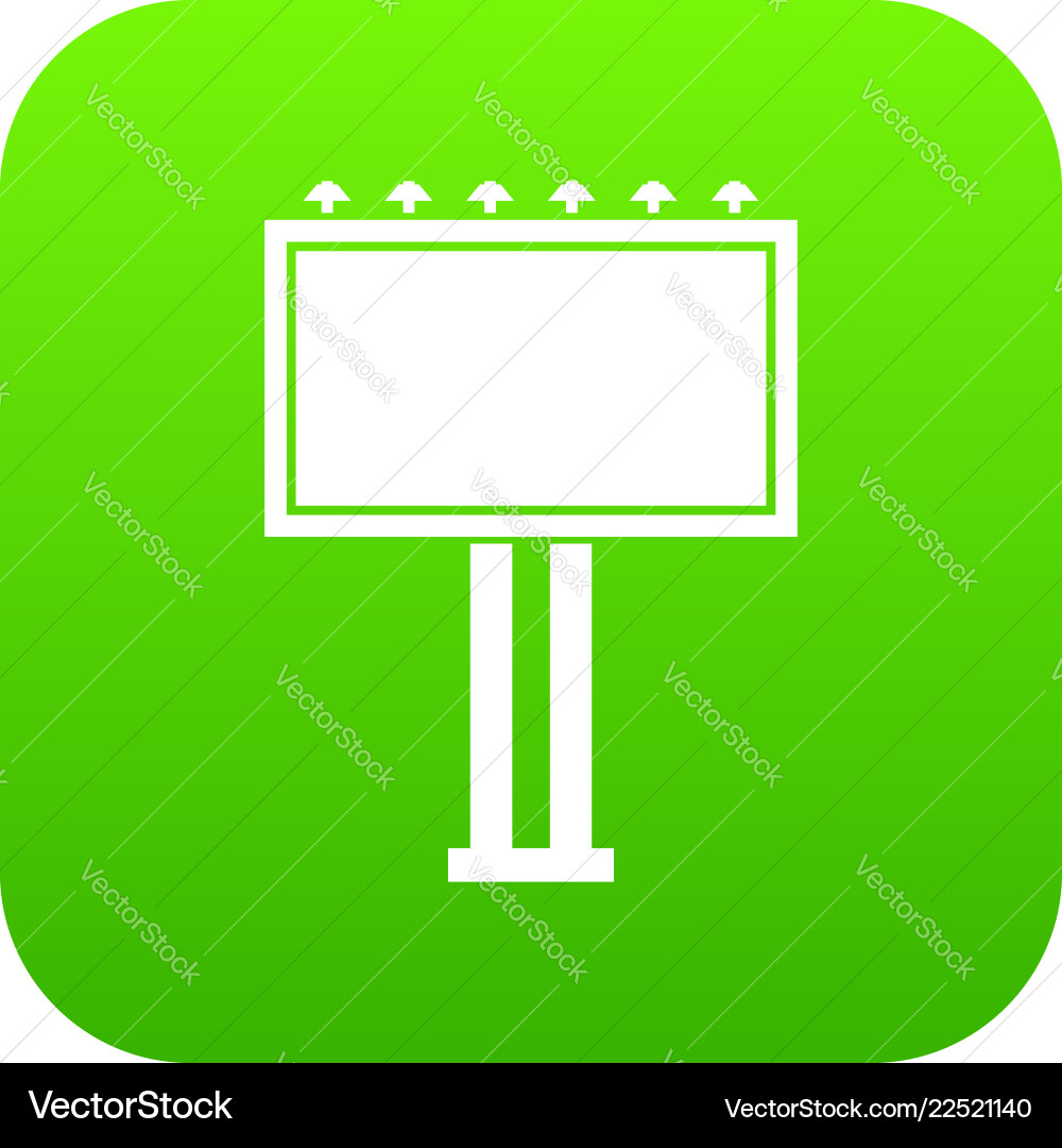 Advertising billboard icon digital green Vector Image
