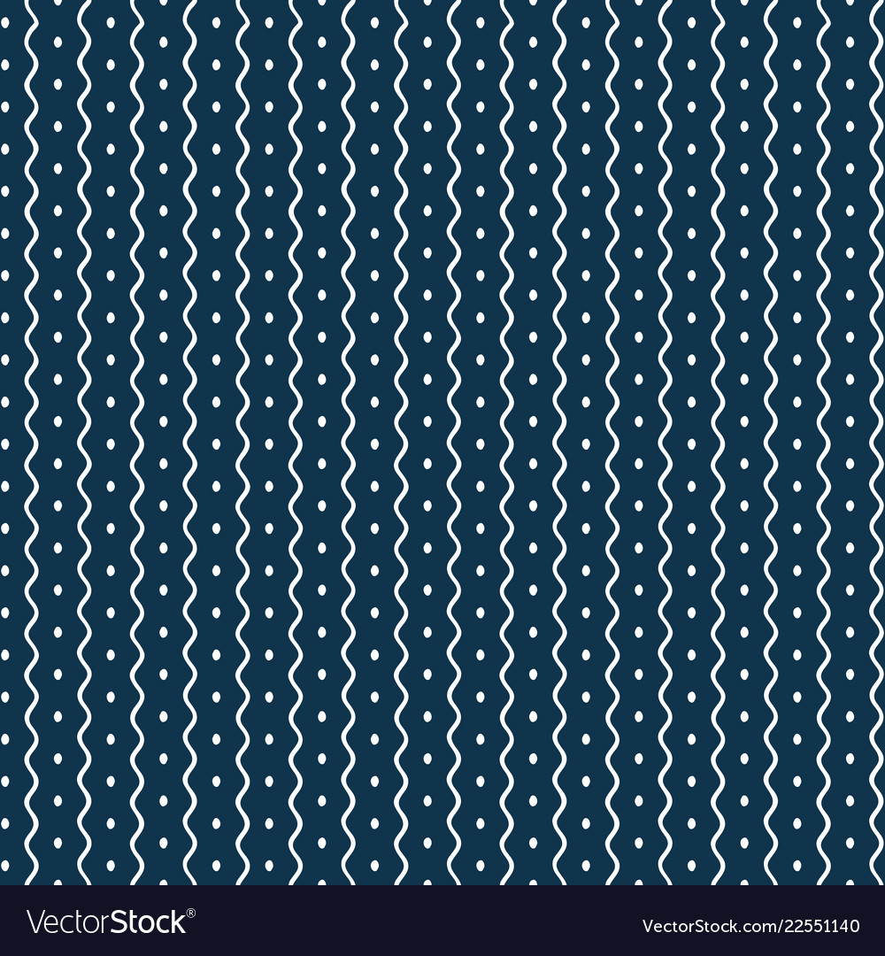 Blue seamless background with ethnic pattern Vector Image