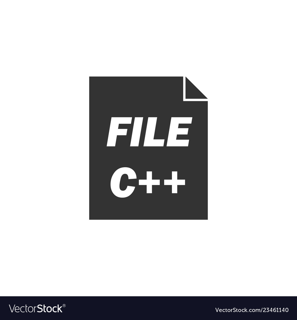 C file icon flat Royalty Free Vector Image - VectorStock