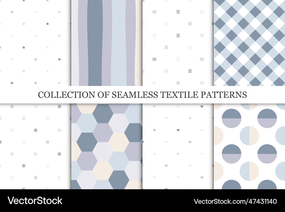 Collection of seamless colorful patterns Vector Image