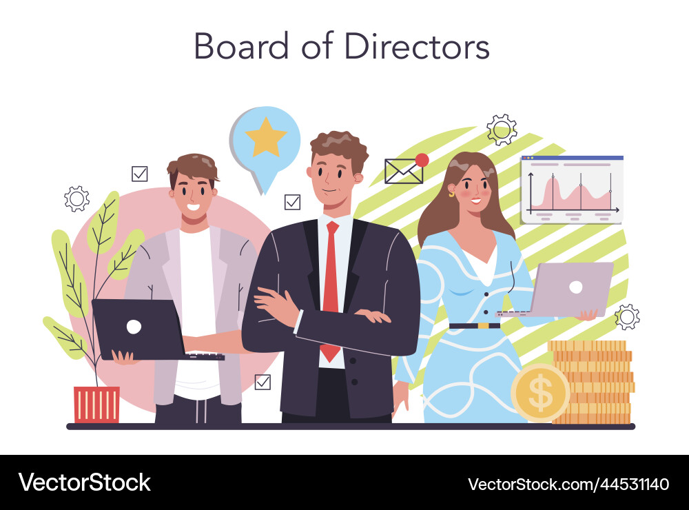 Directors board concept business planning Vector Image