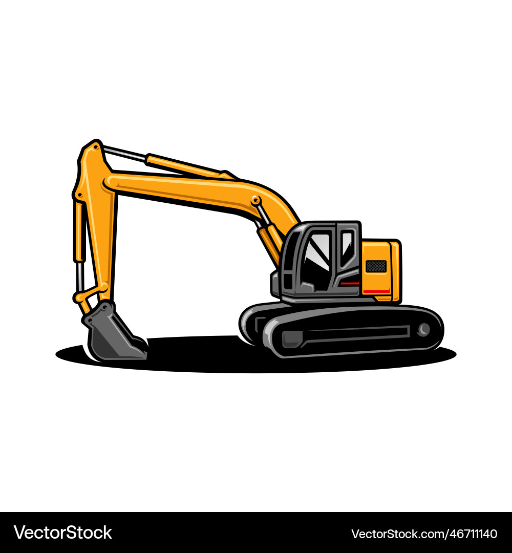 Excavator demolition and land clearing machine Vector Image
