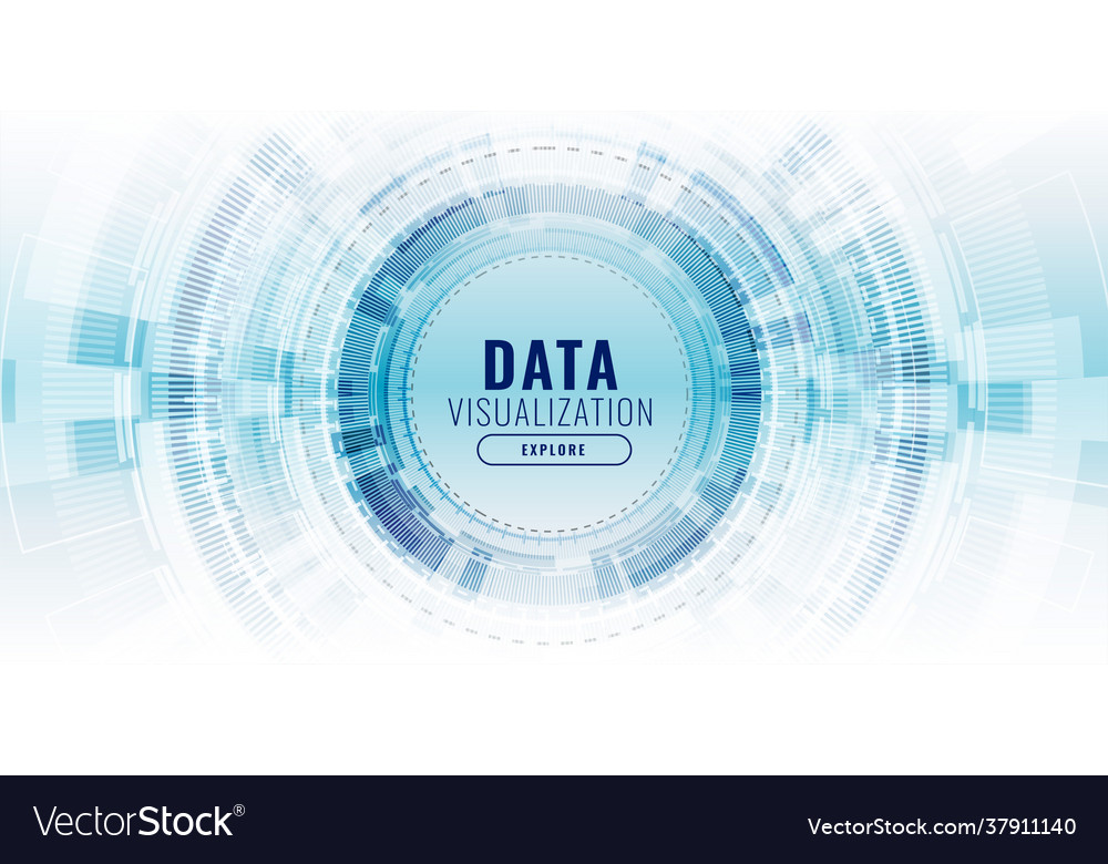 Futuristic data visualization technology concept Vector Image