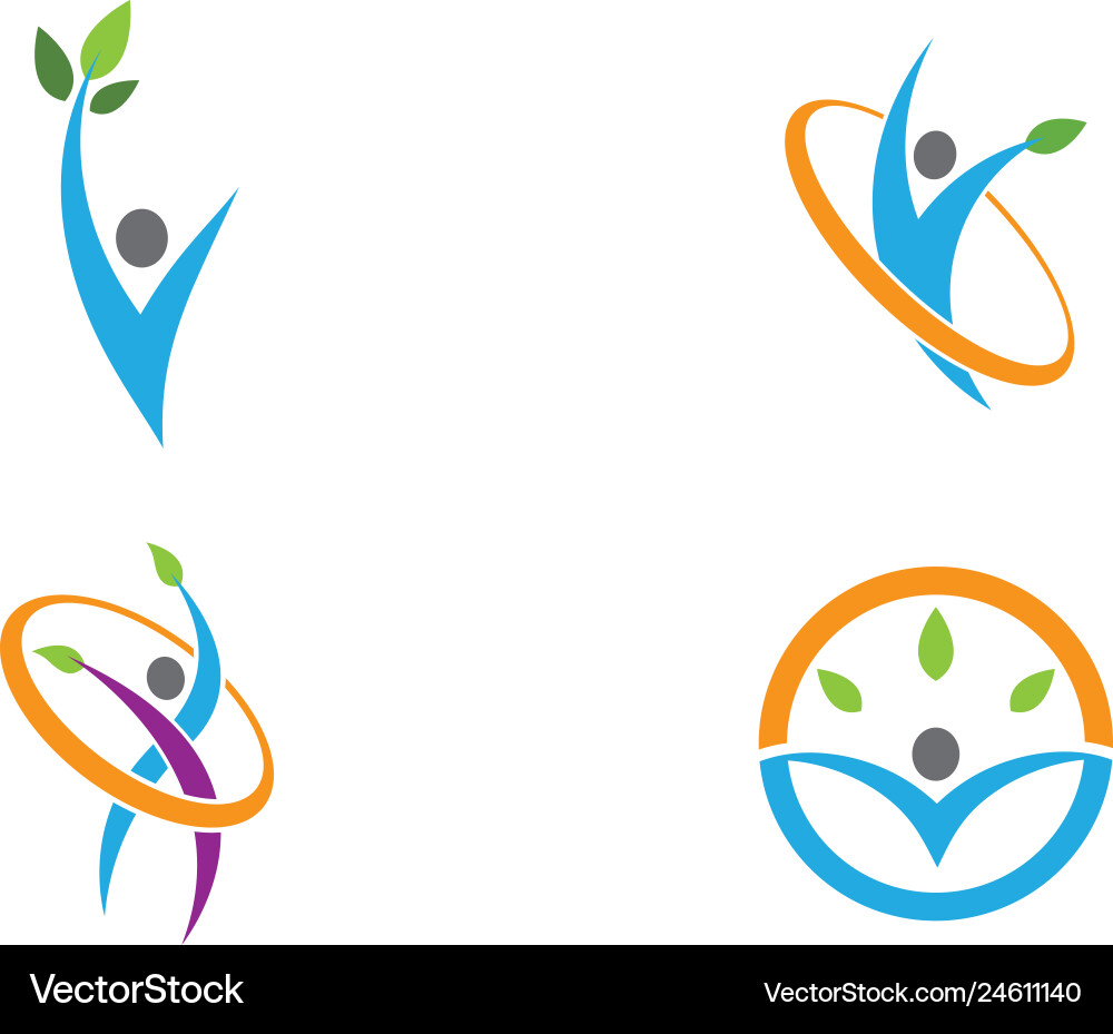 Human health symbol design Royalty Free Vector Image