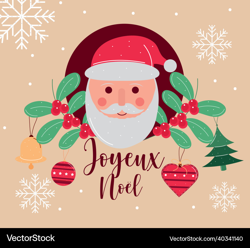 Joyeux noel santa card Royalty Free Vector Image