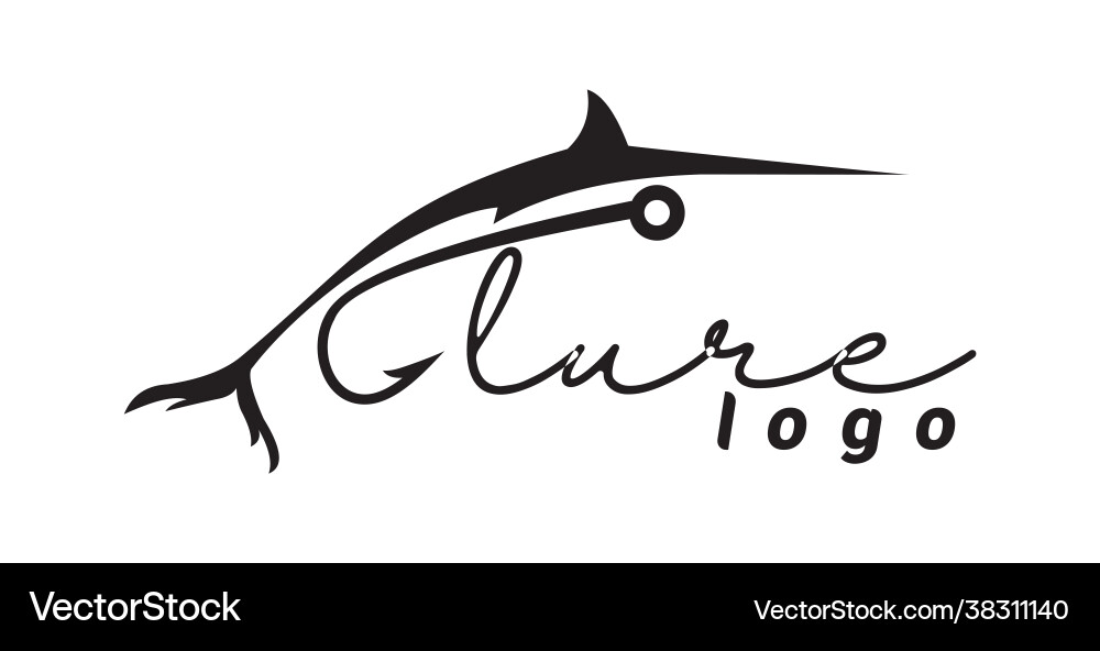Lure fishing logo Royalty Free Vector Image - VectorStock
