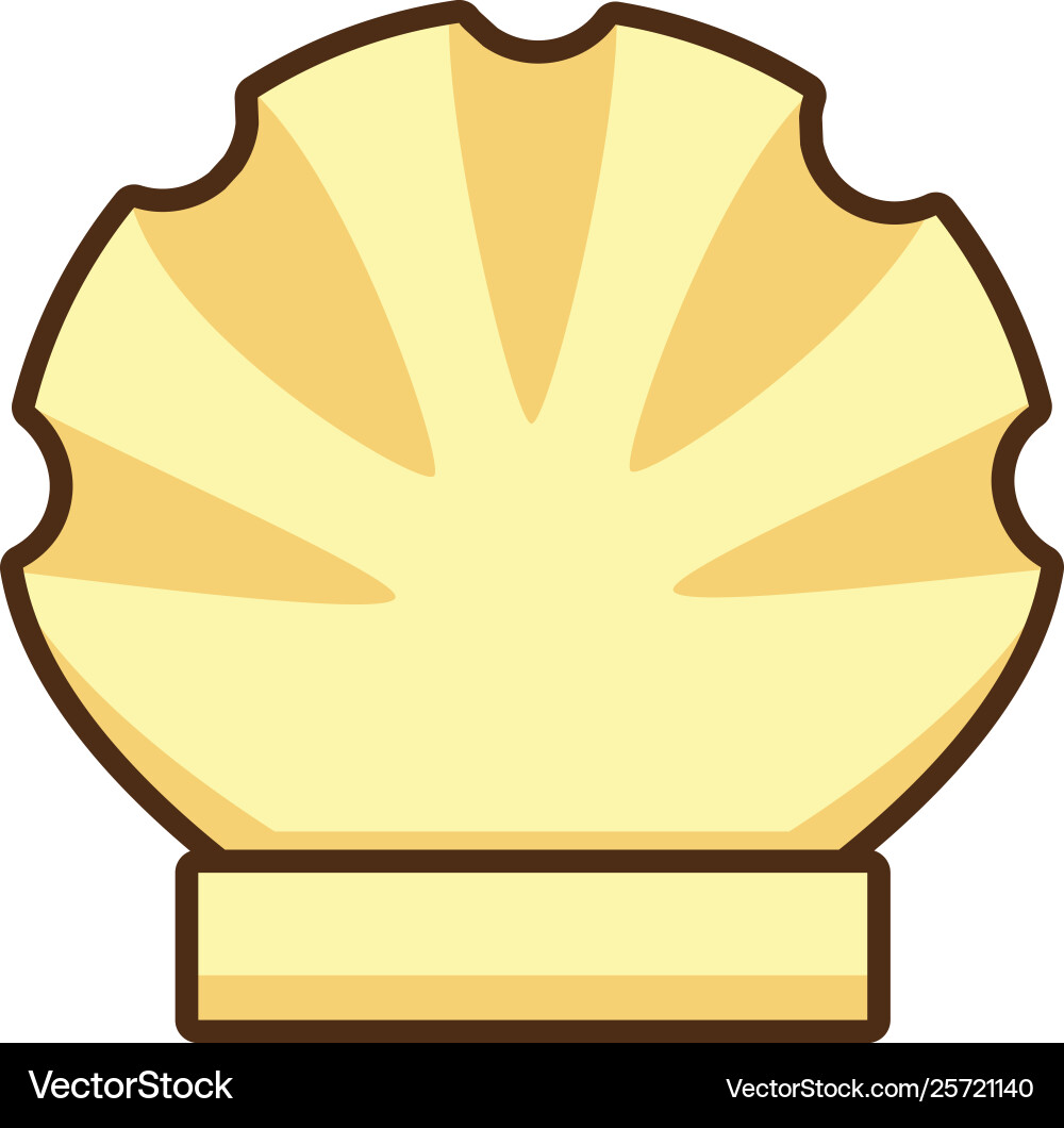 Scallop sea shell wildlife Royalty Free Vector Image