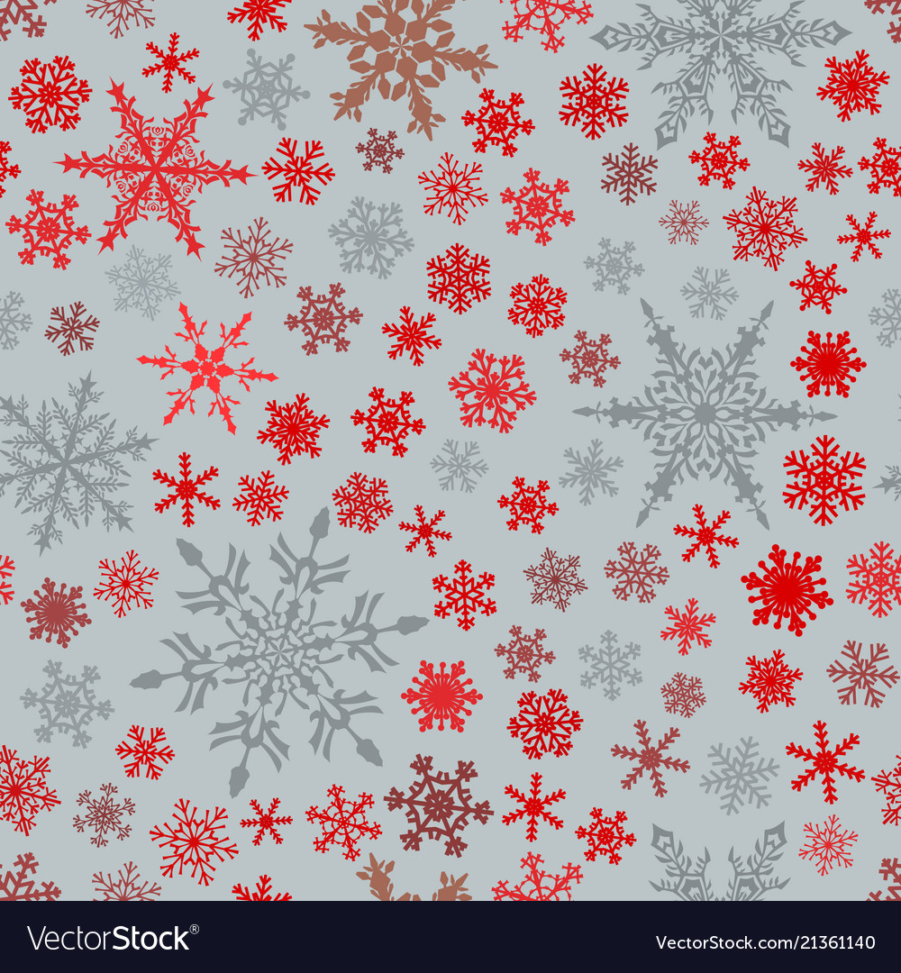 Seamless pattern snowflakes Royalty Free Vector Image