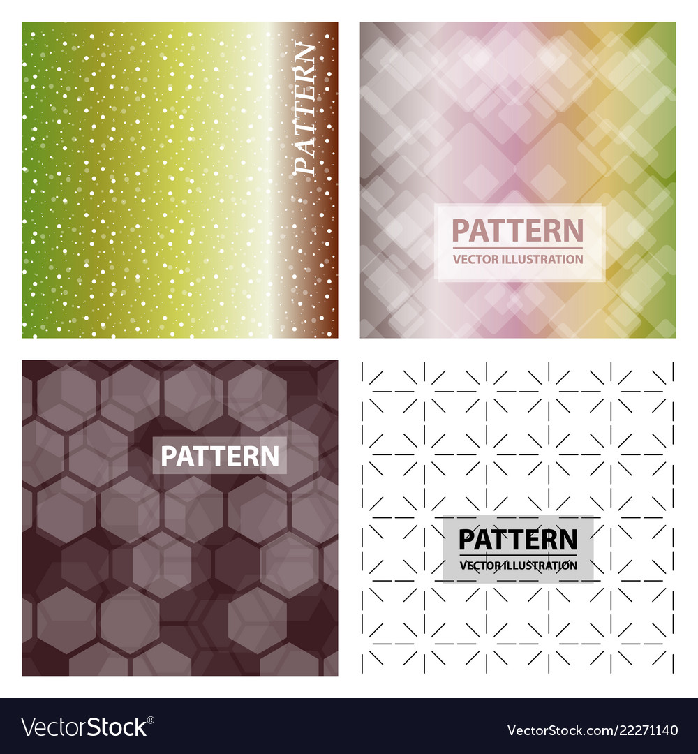 Set abstract stylish pattern stylish pattern Vector Image