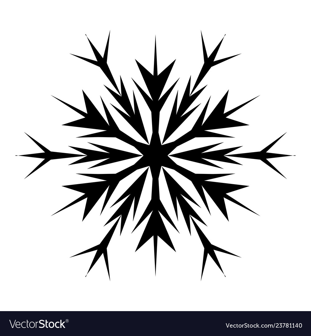 Simple isolated snowflake Royalty Free Vector Image