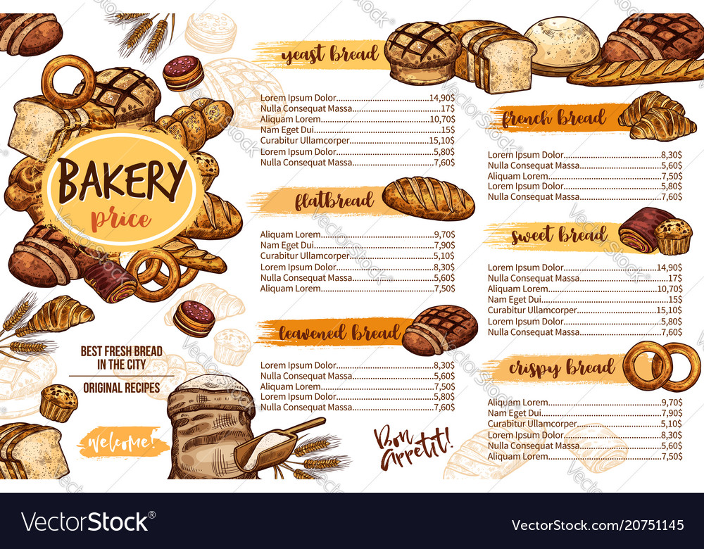 Bread And Pastry Frame Background Free Template PPT Premium Download 2020