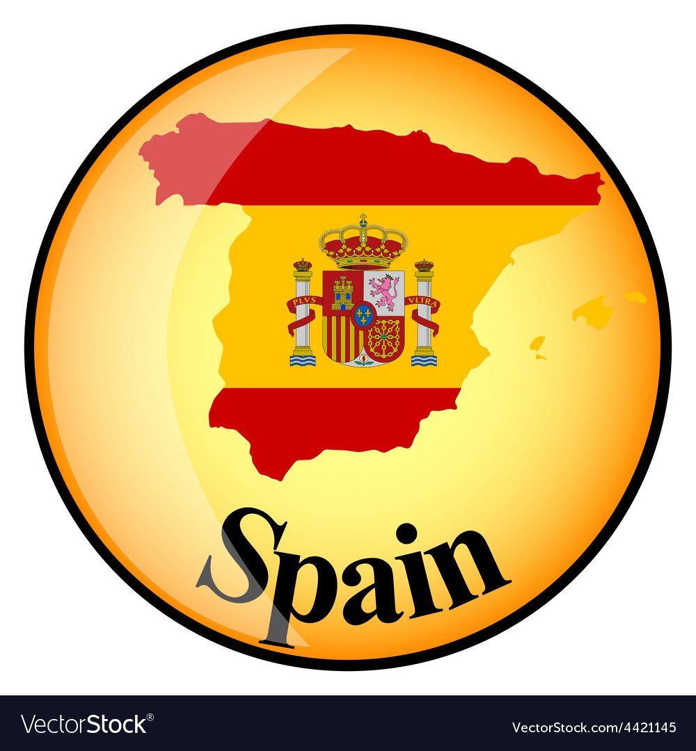 Button Spain Royalty Free Vector Image - VectorStock