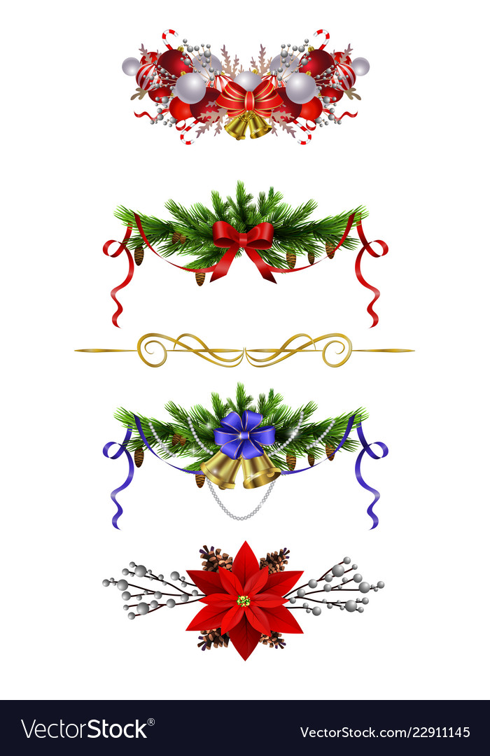 Christmas elements for your designs Royalty Free Vector