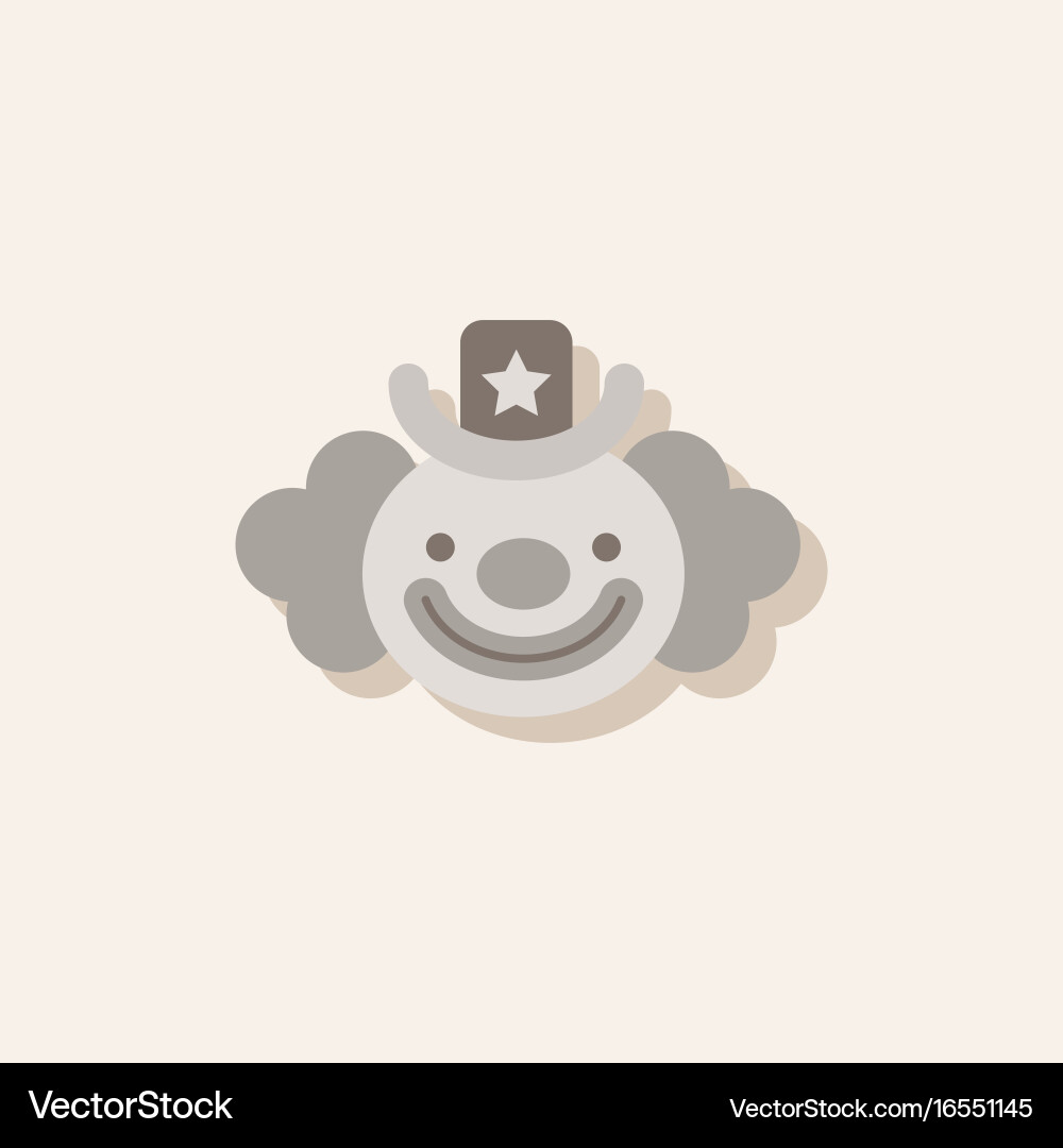 Circus clown in sticker style Royalty Free Vector Image