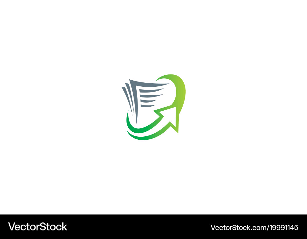 Document arrow upload logo Royalty Free Vector Image