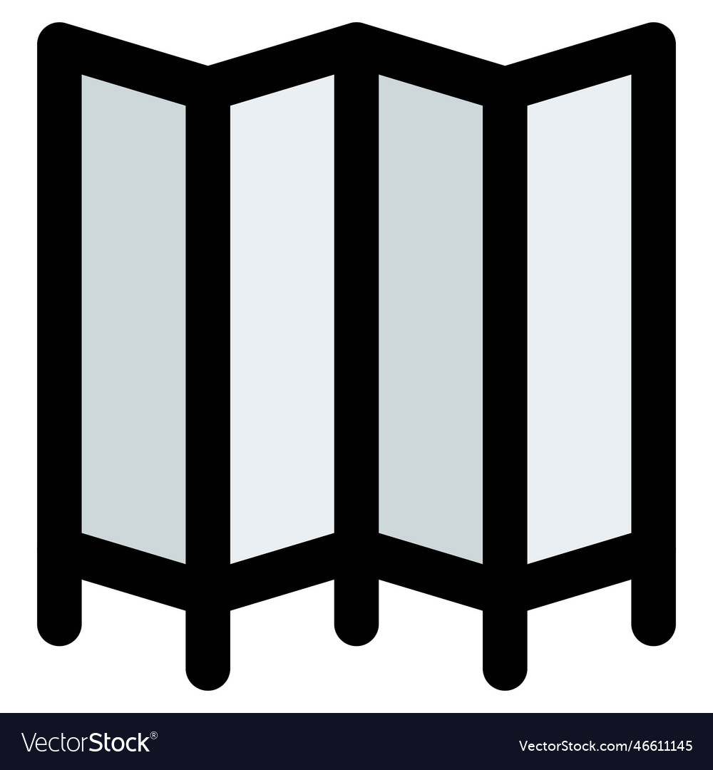 For area separation by using foldable screen Vector Image