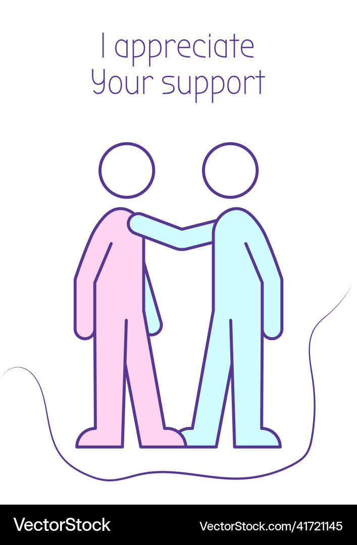 I appreciate your support greeting card Royalty Free Vector