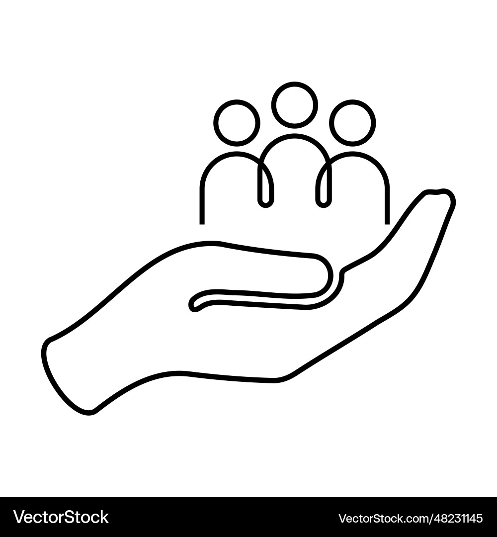 Inclusion social equity line icon Royalty Free Vector Image
