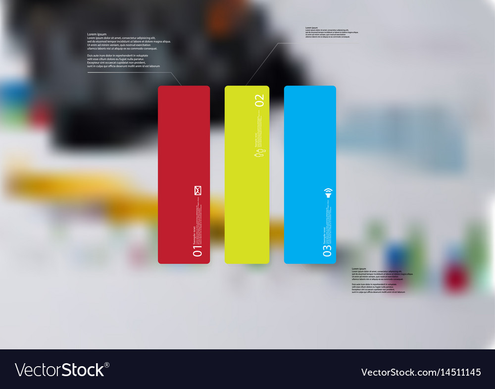 Infographic template with rectangle vertically Vector Image