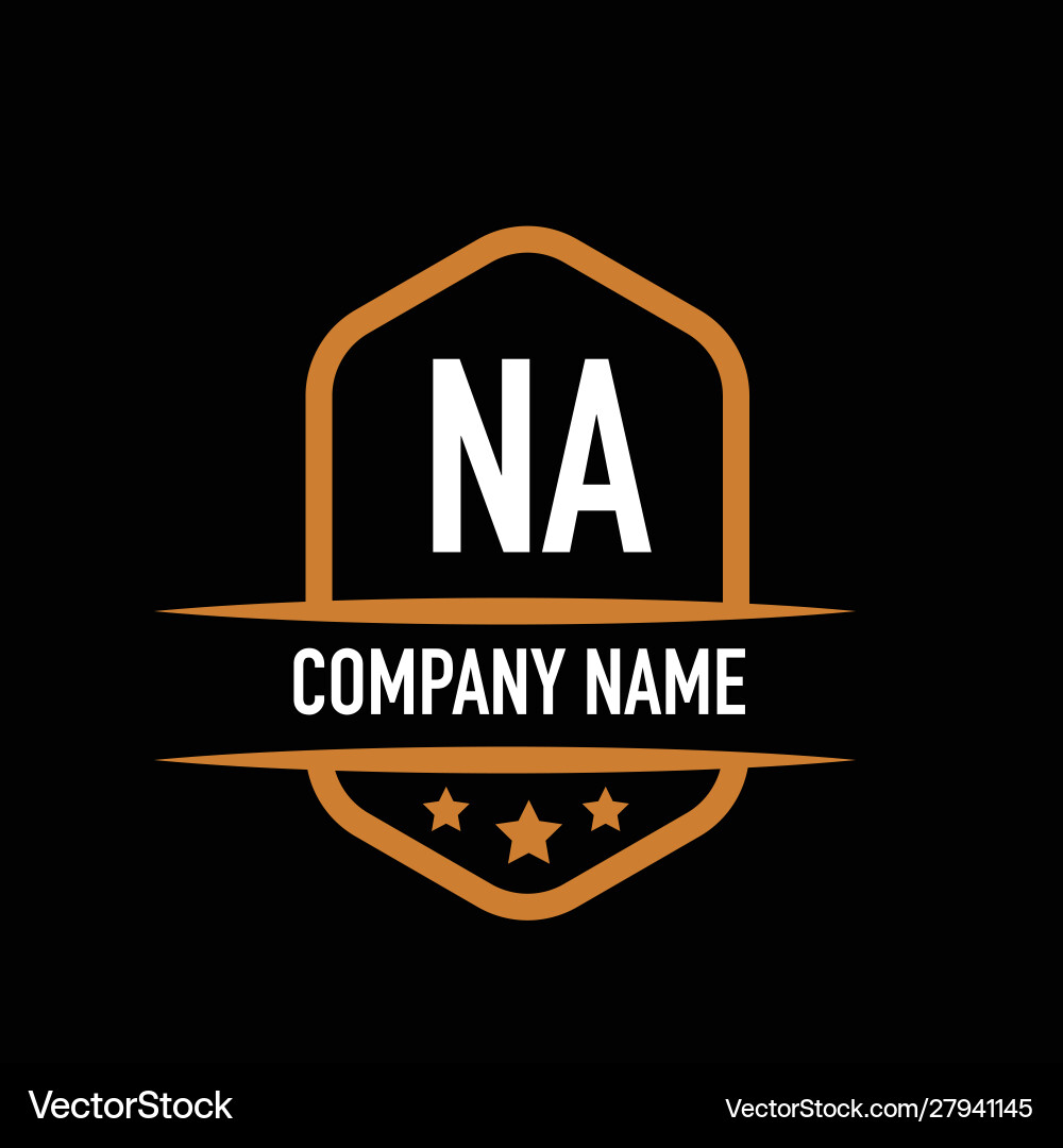 Initial letter na vintage logo concept graphic Vector Image