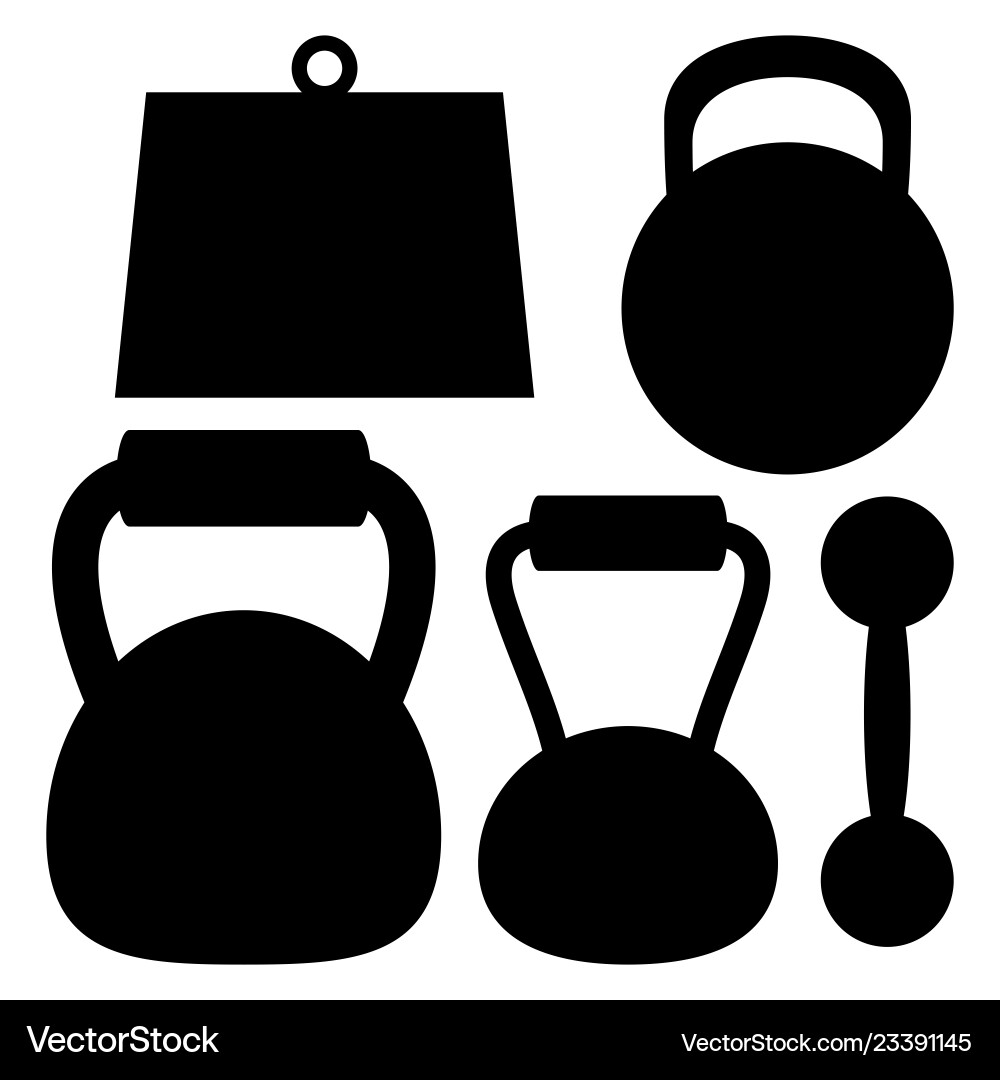 Isolated dumbell gym weights design Royalty Free Vector