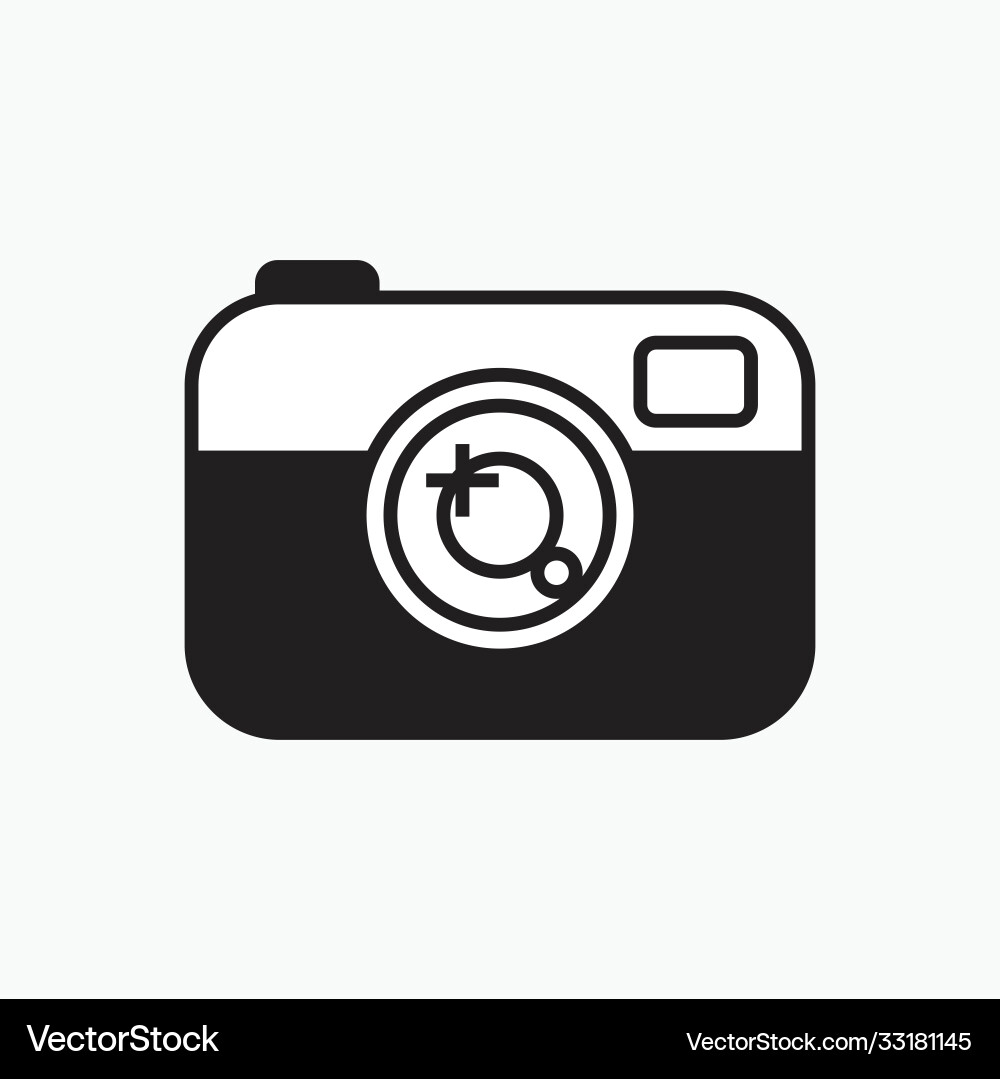 Printdigital camera icon or logo isolated sign Vector Image