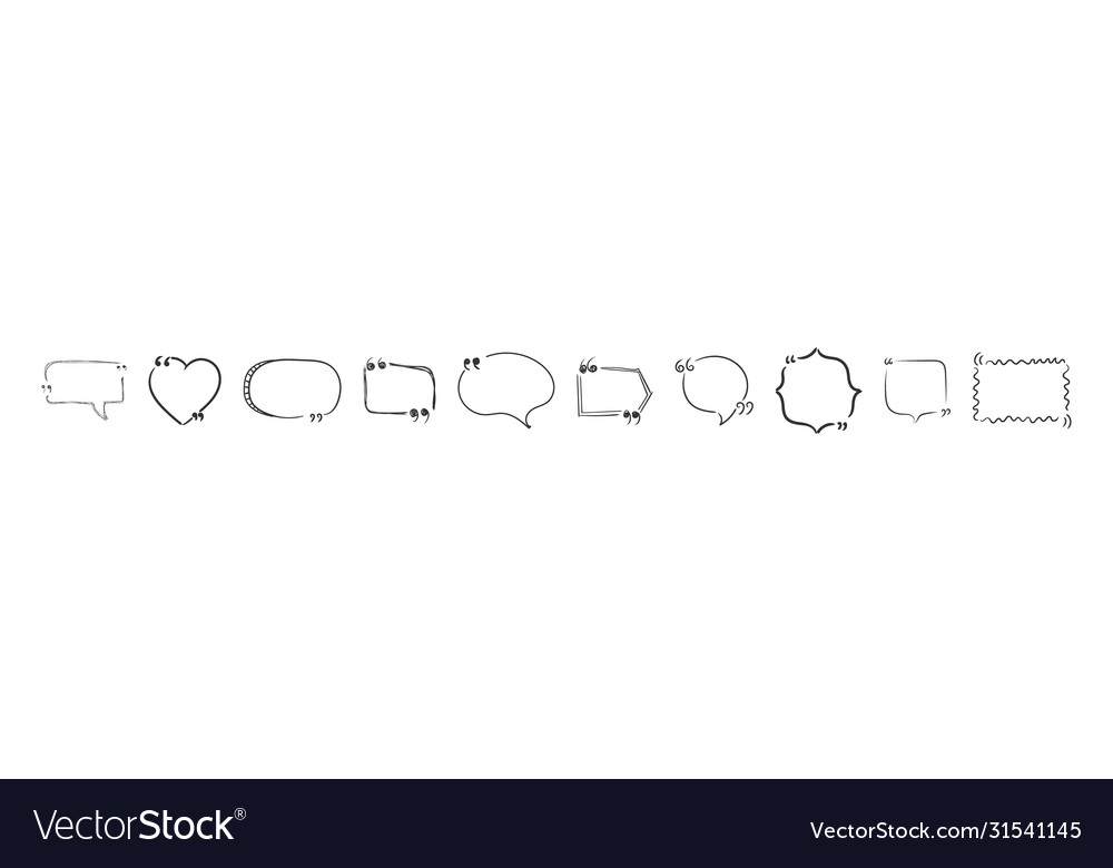 Quote doodle message Royalty Free Vector Image