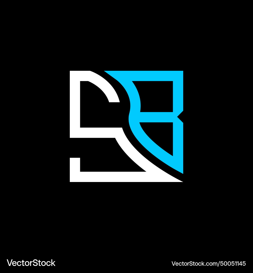 Sb letter logo design sb simple and modern logo Vector Image