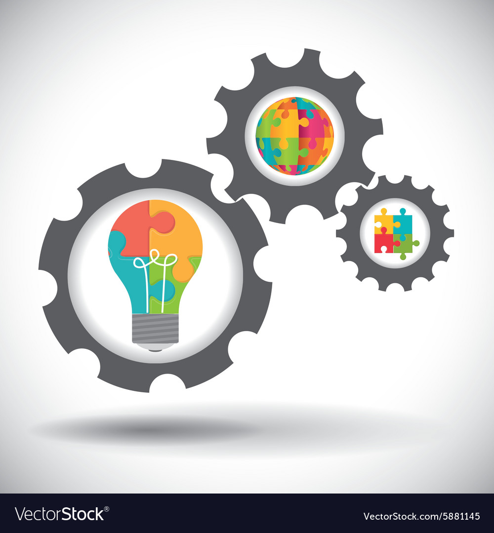 Solution design Royalty Free Vector Image - VectorStock