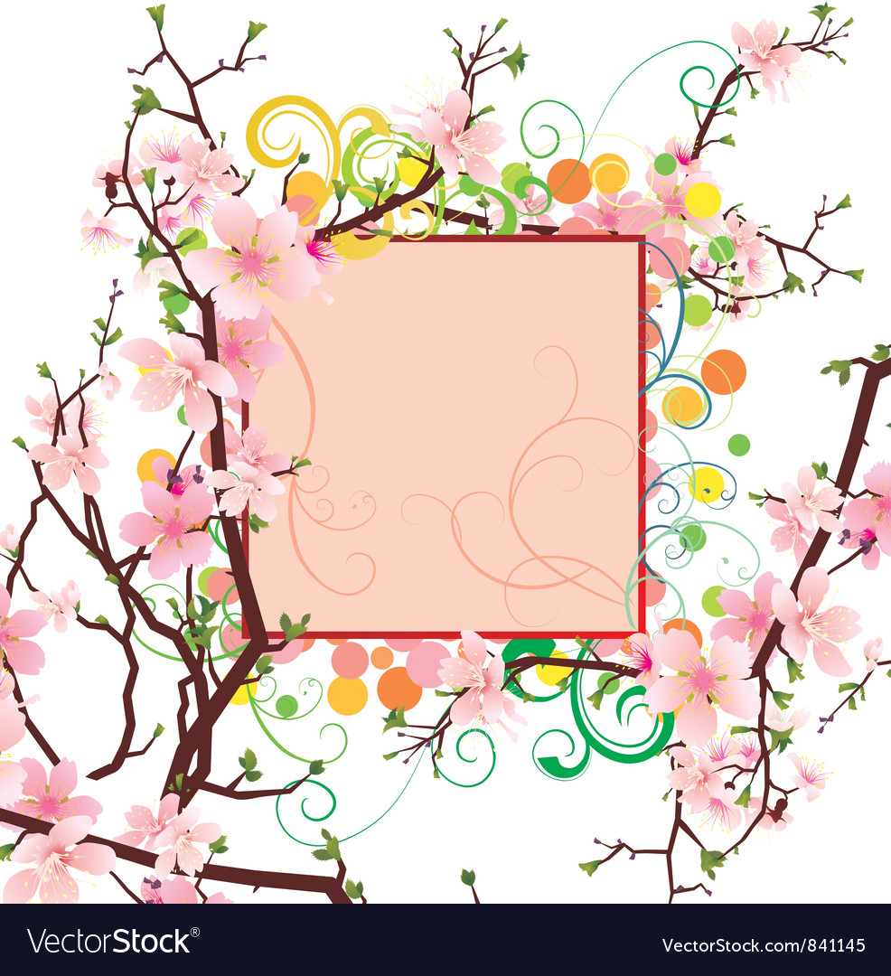 Spring frame Royalty Free Vector Image - VectorStock