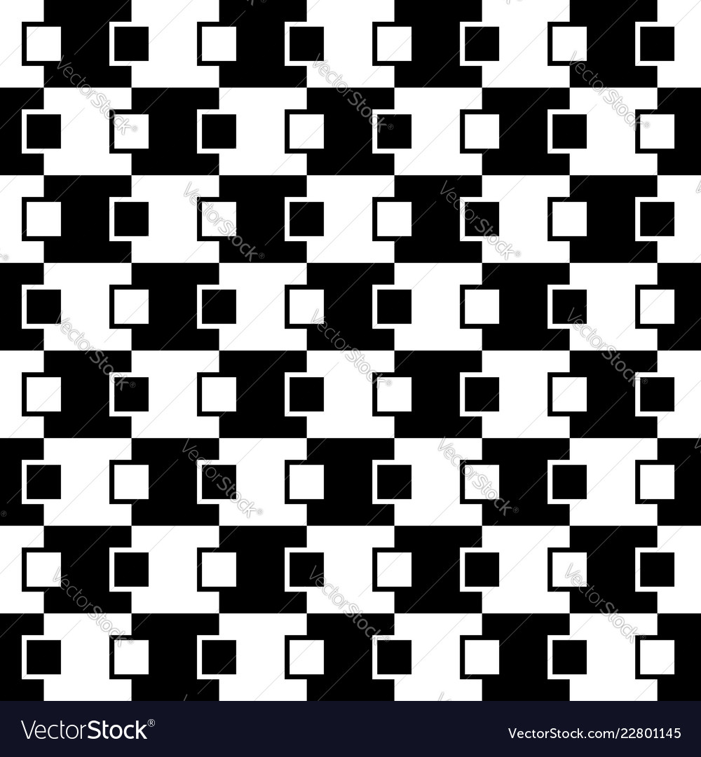 Squares abstract pattern monochrome seamlessly Vector Image