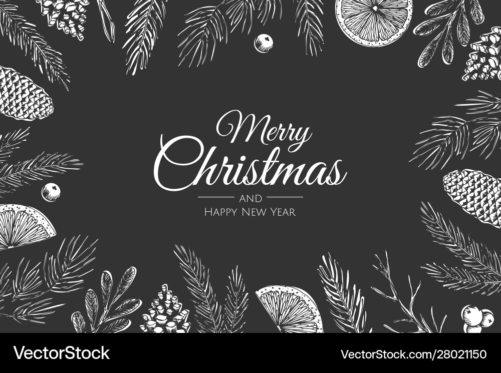 Christmas banner horizontal poster Royalty Free Vector Image