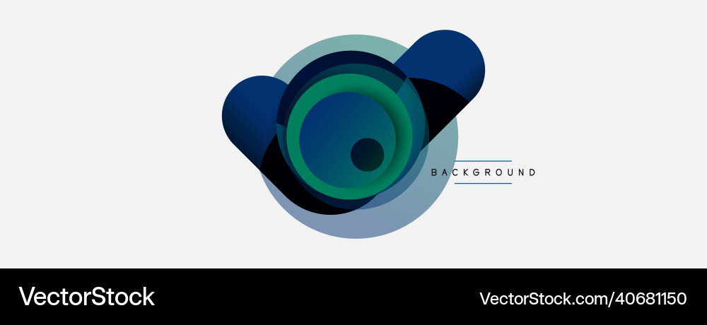 Circle and round shapes abstract background Vector Image