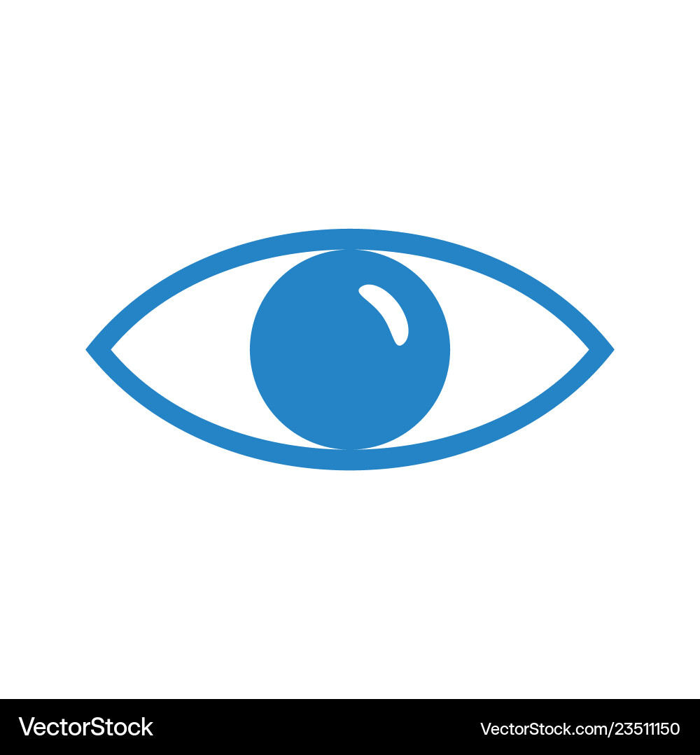 Eye icon on white background for graphic and web Vector Image