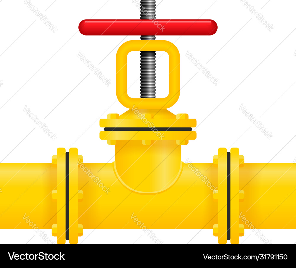 Gate valve gas pipeline Royalty Free Vector Image