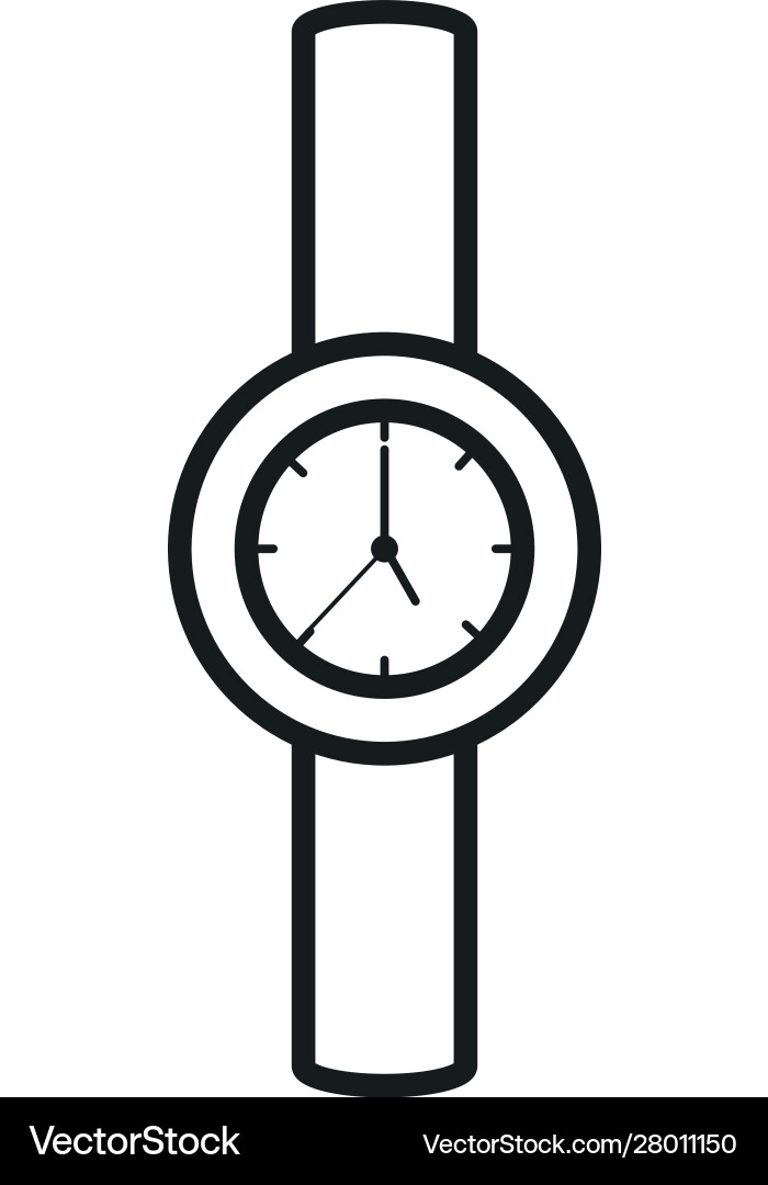 Isolated watch icon line design Royalty Free Vector Image