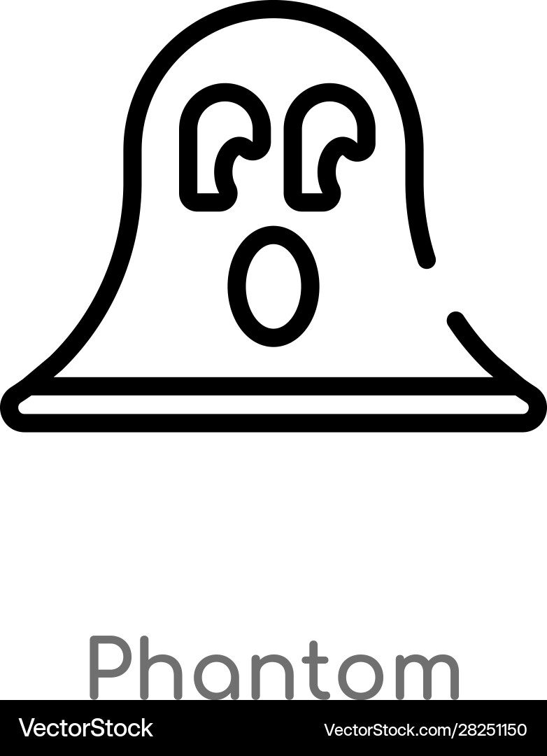 Outline phantom icon isolated black simple line Vector Image