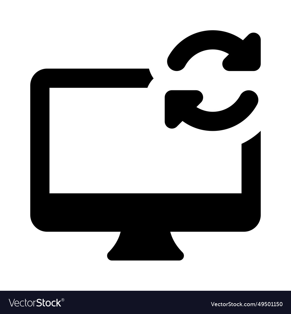Repeating task or process on desktop computer Vector Image
