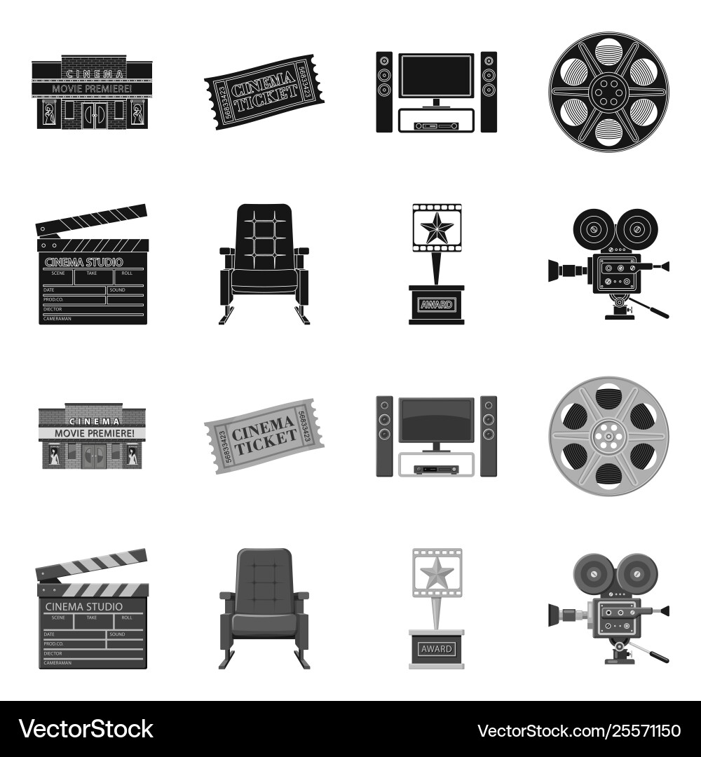 Television and filming icon Royalty Free Vector Image