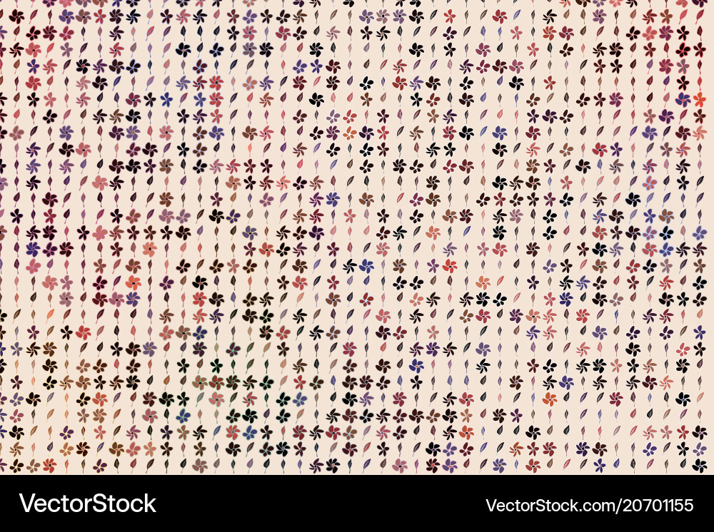 Abstract of leaves flowers conceptual pattern Vector Image