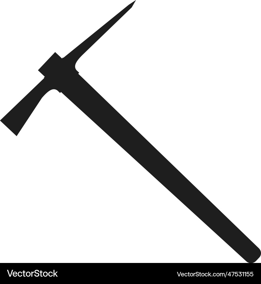 Black silhouette of pickaxe icon pickaxe Vector Image
