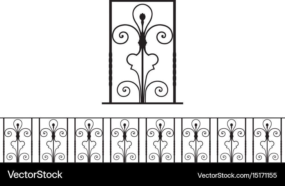 Detail of ironwork Royalty Free Vector Image - VectorStock