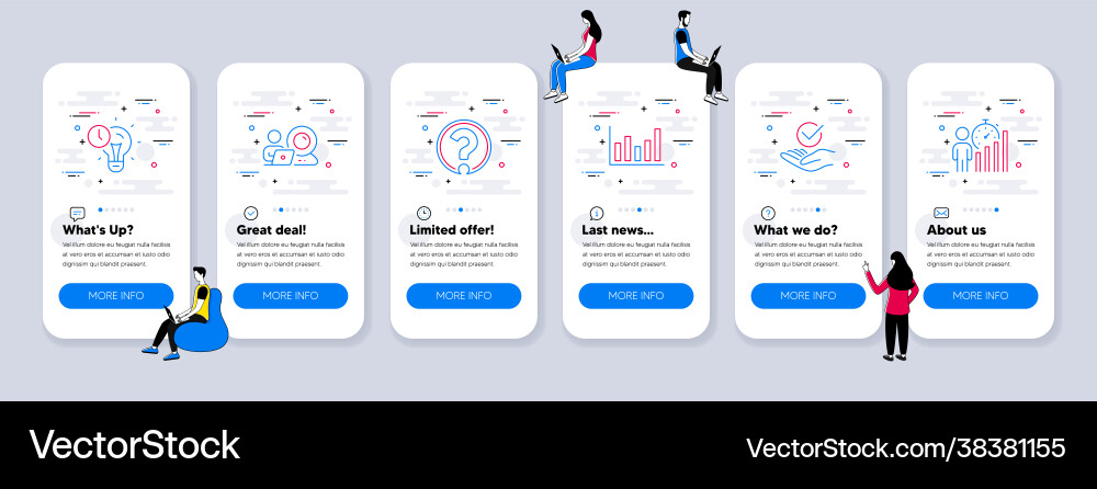 Education icons set included icon as question Vector Image